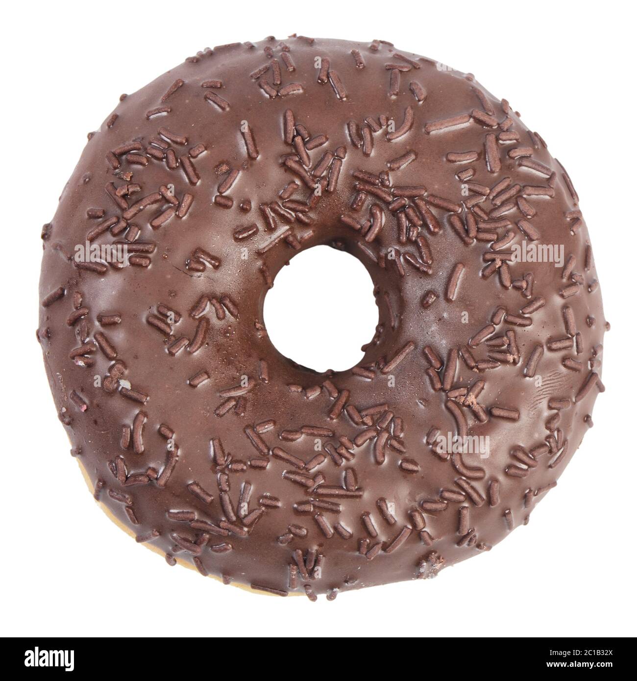 Chocolate round donut decorated Cut Out Stock Images & Pictures - Alamy