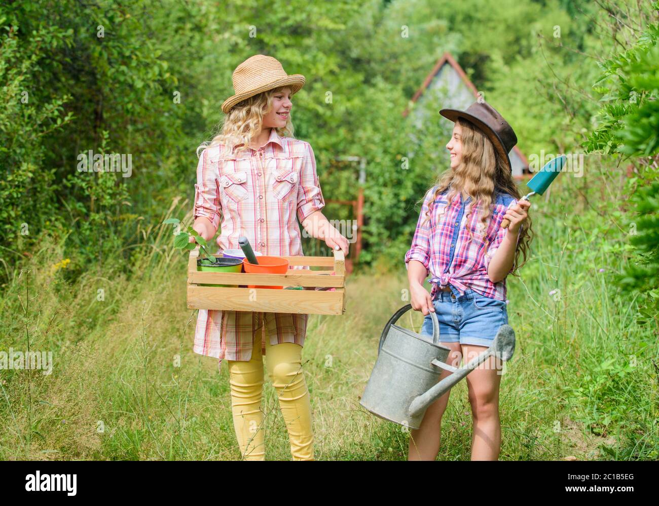 Gardener occupation. Taking care of plants. Cute gardener concept ...
