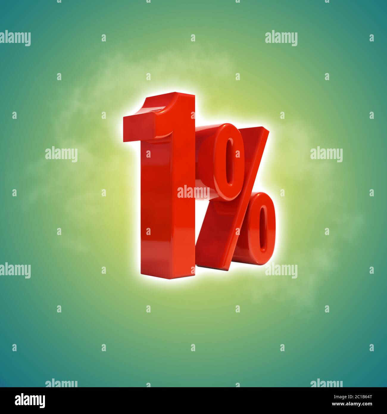 Discount 1 Percent Off. 3D Illustration Stock Photo - Alamy