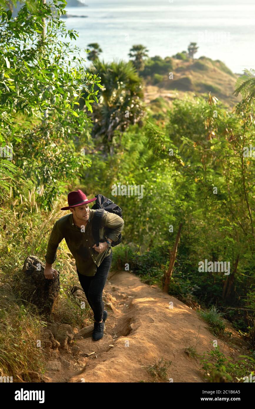 Tourist exploring new location Stock Photo - Alamy