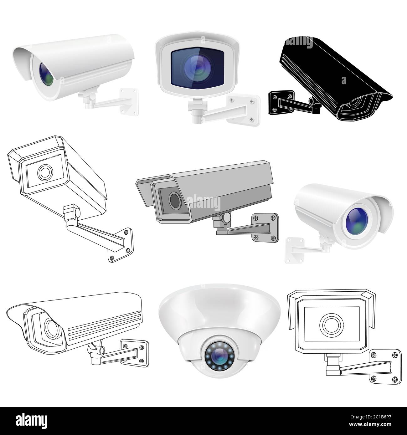 Set up security Cut Out Stock Images & Pictures - Alamy