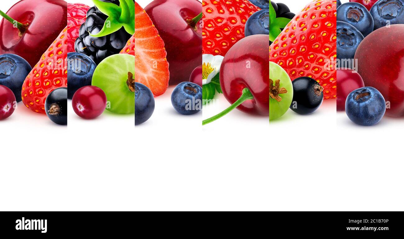 Berries texture with copy space, border of berry, panoramic photo Stock ...