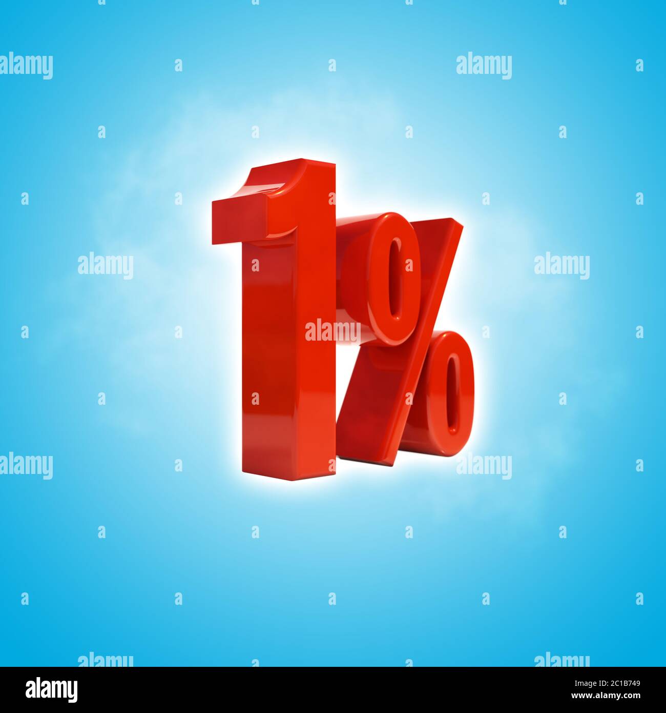 Discount 1 Percent Off. 3D Illustration Stock Photo - Alamy