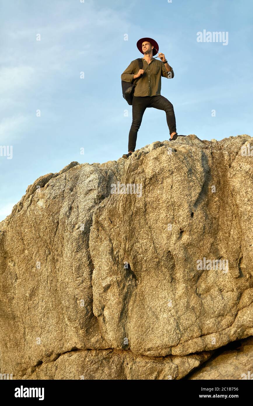 Tourist exploring new location Stock Photo - Alamy