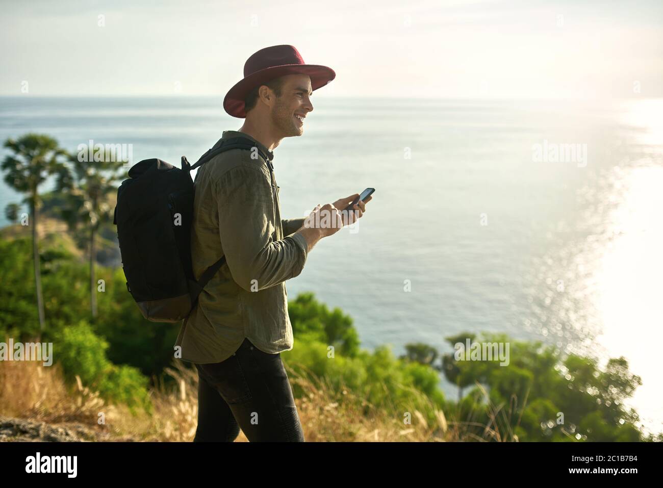 Tourist exploring new location Stock Photo - Alamy
