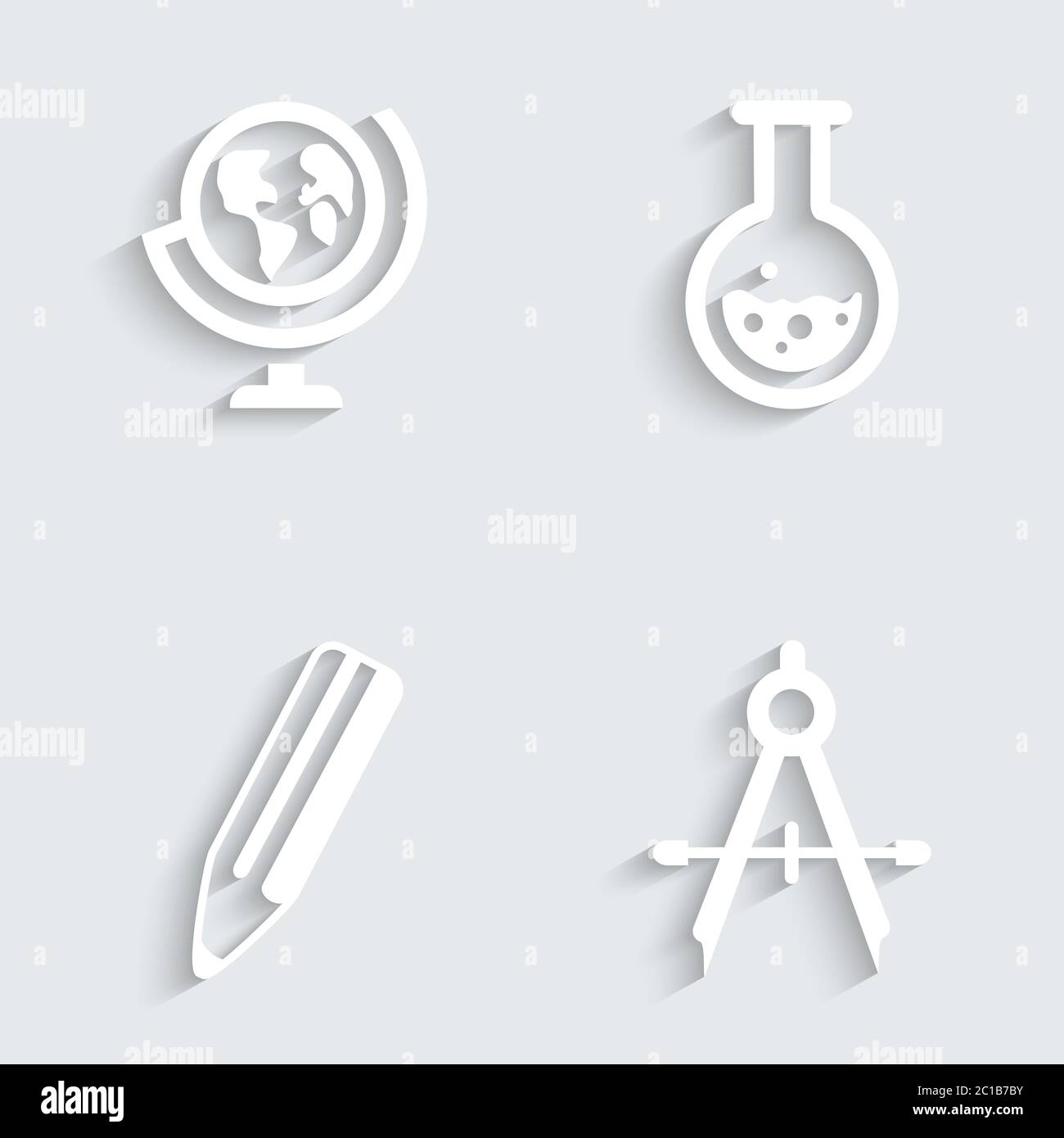 Education Icons | Basics / vector illustration Stock Vector Image & Art ...