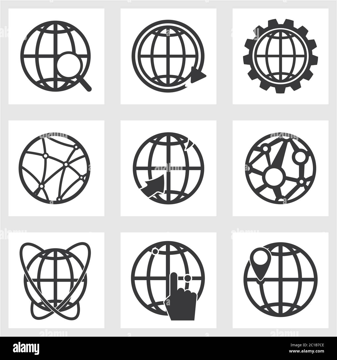 Earth vector icons set Stock Vector Image & Art - Alamy