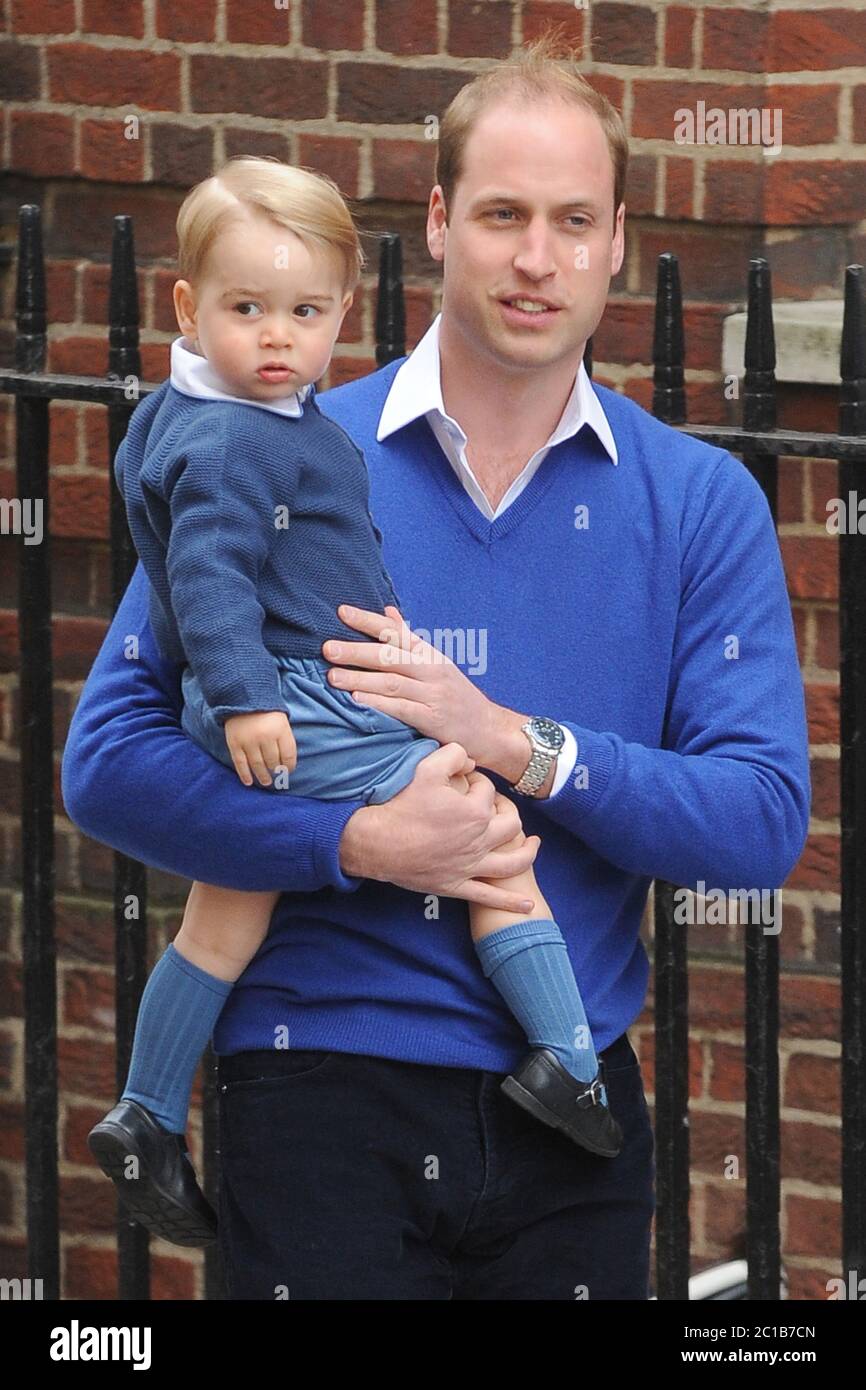 Prince William, Duke of Cambridge arrives at the Lindo Wing of St. Mary ...