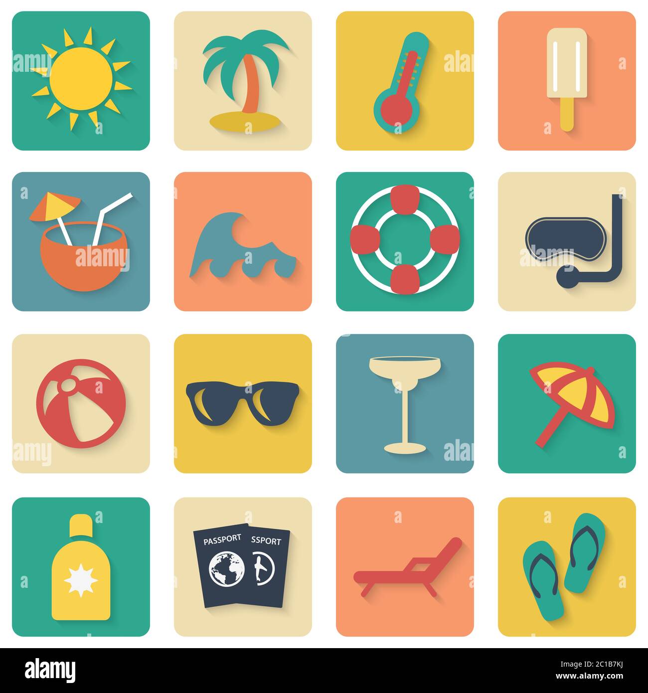Vector summer icon set Stock Vector Image & Art - Alamy