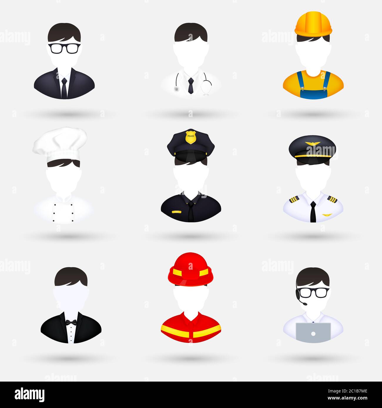 Profession icons set, vector Stock Vector Image & Art - Alamy