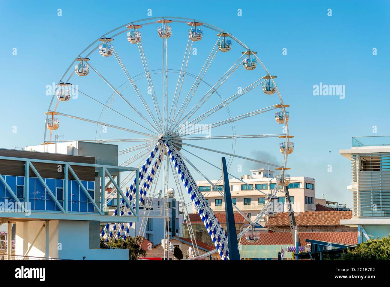 Ferris wheel at Limassol Old Port. Cyprus Stock Photo - Alamy