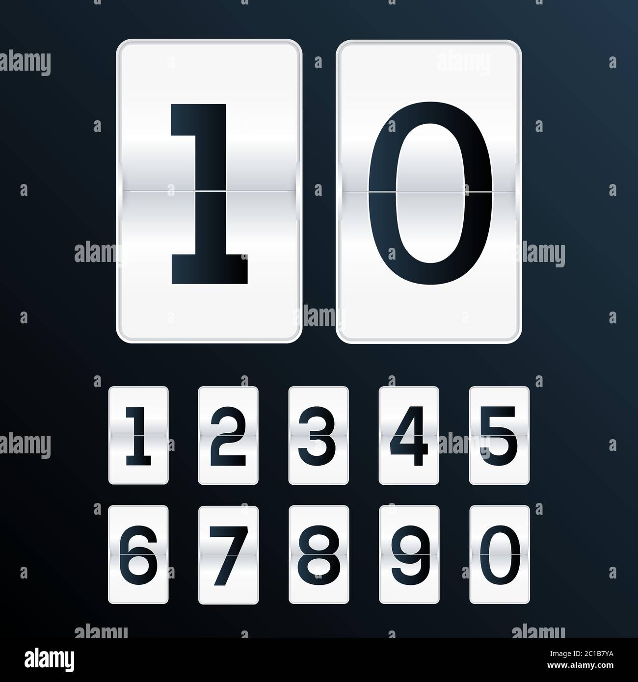 Countdown timer, white color mechanical scoreboard with different ...