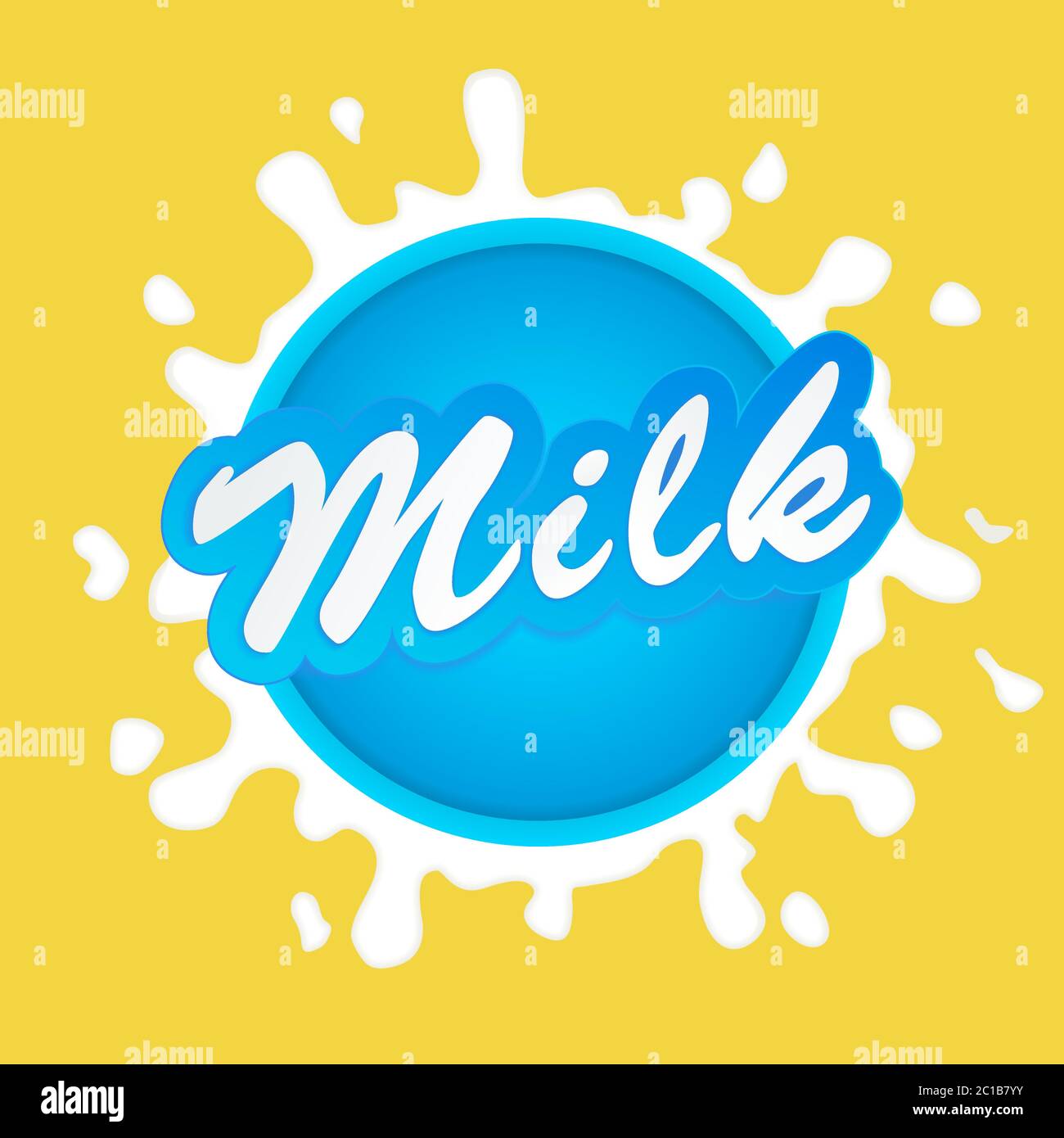 Milk label lettering - vector Stock Vector Image & Art - Alamy