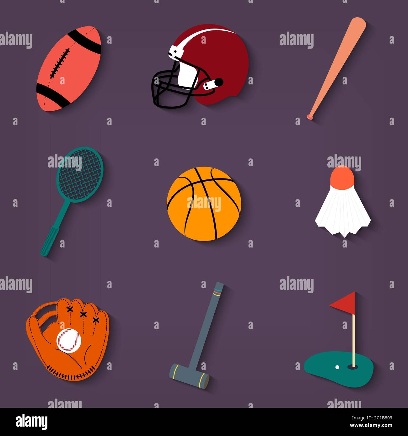 Sports colored Icons set Stock Vector Image & Art - Alamy