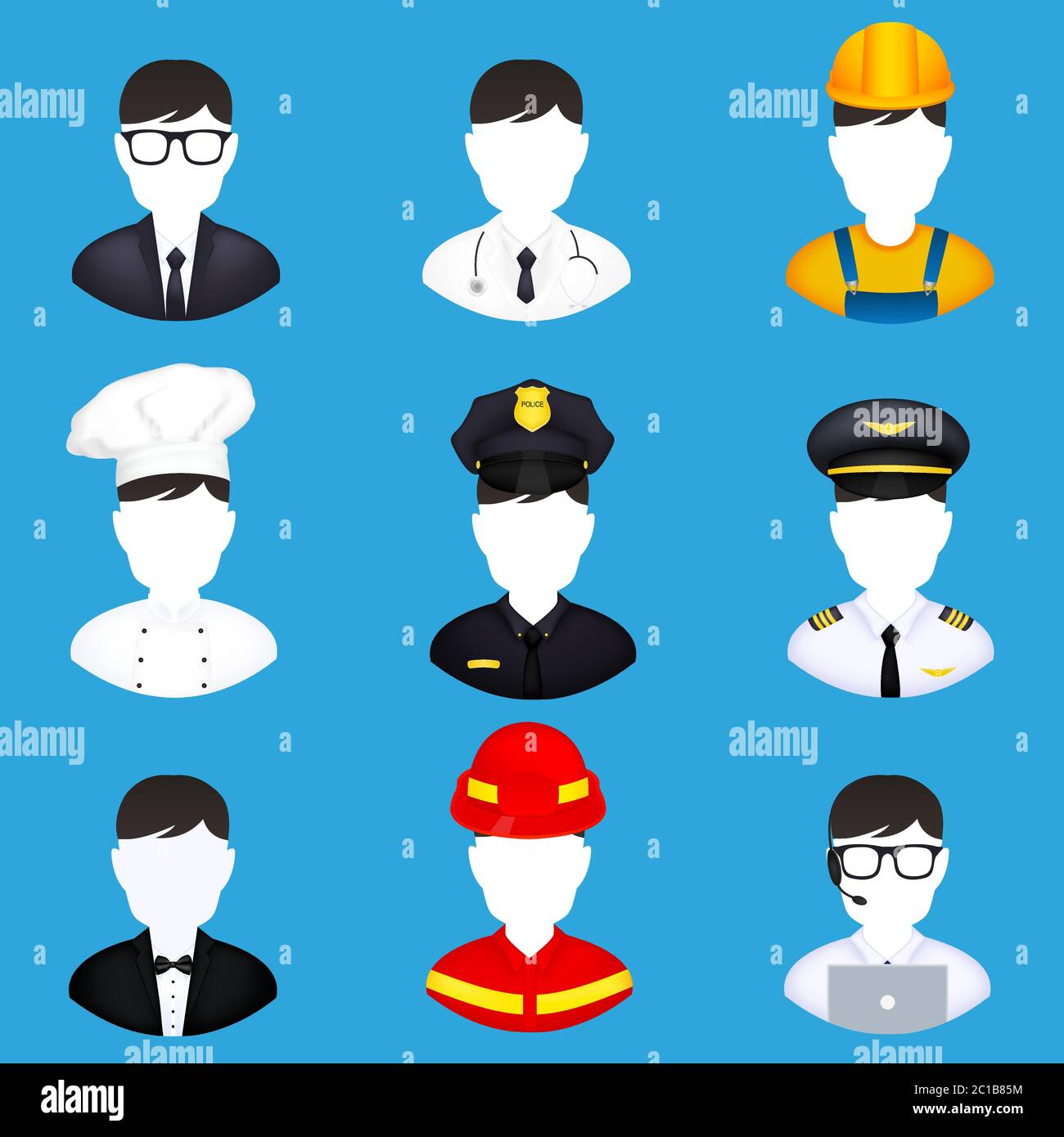 Profession icons set, vector Stock Vector Image & Art - Alamy