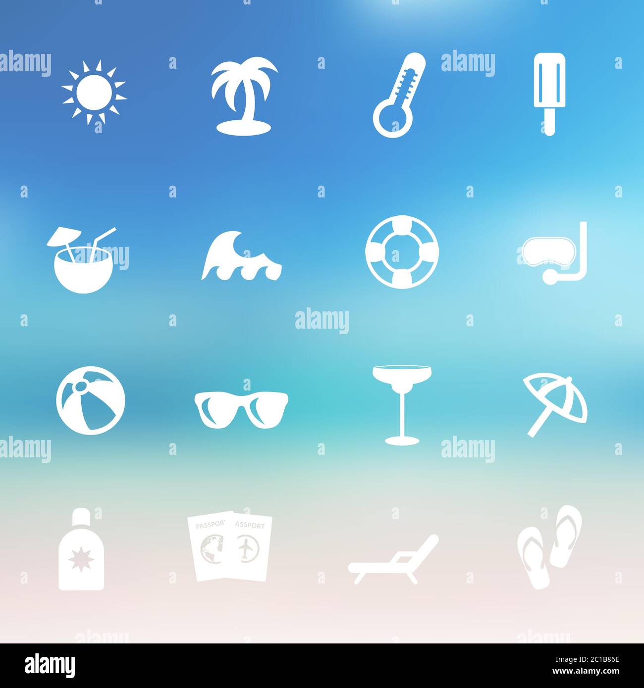 Vector summer icon set Stock Vector Image & Art - Alamy