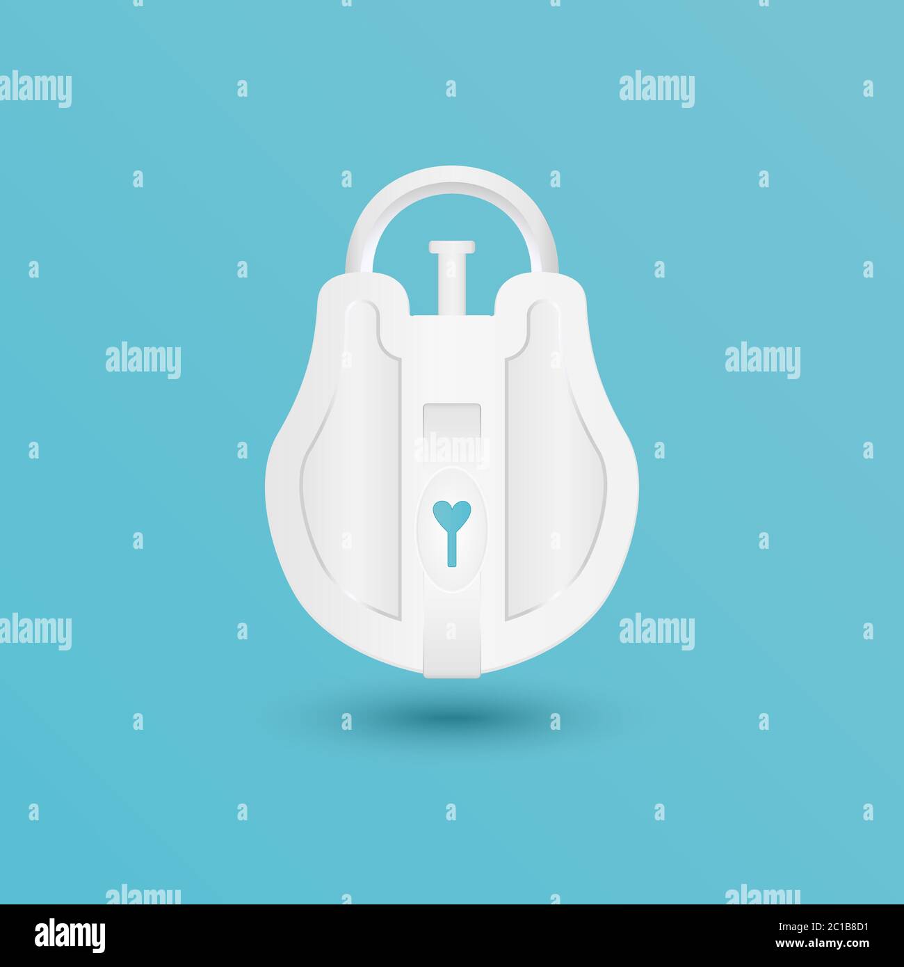 Paper white lock /vector illustration Stock Vector Image & Art - Alamy