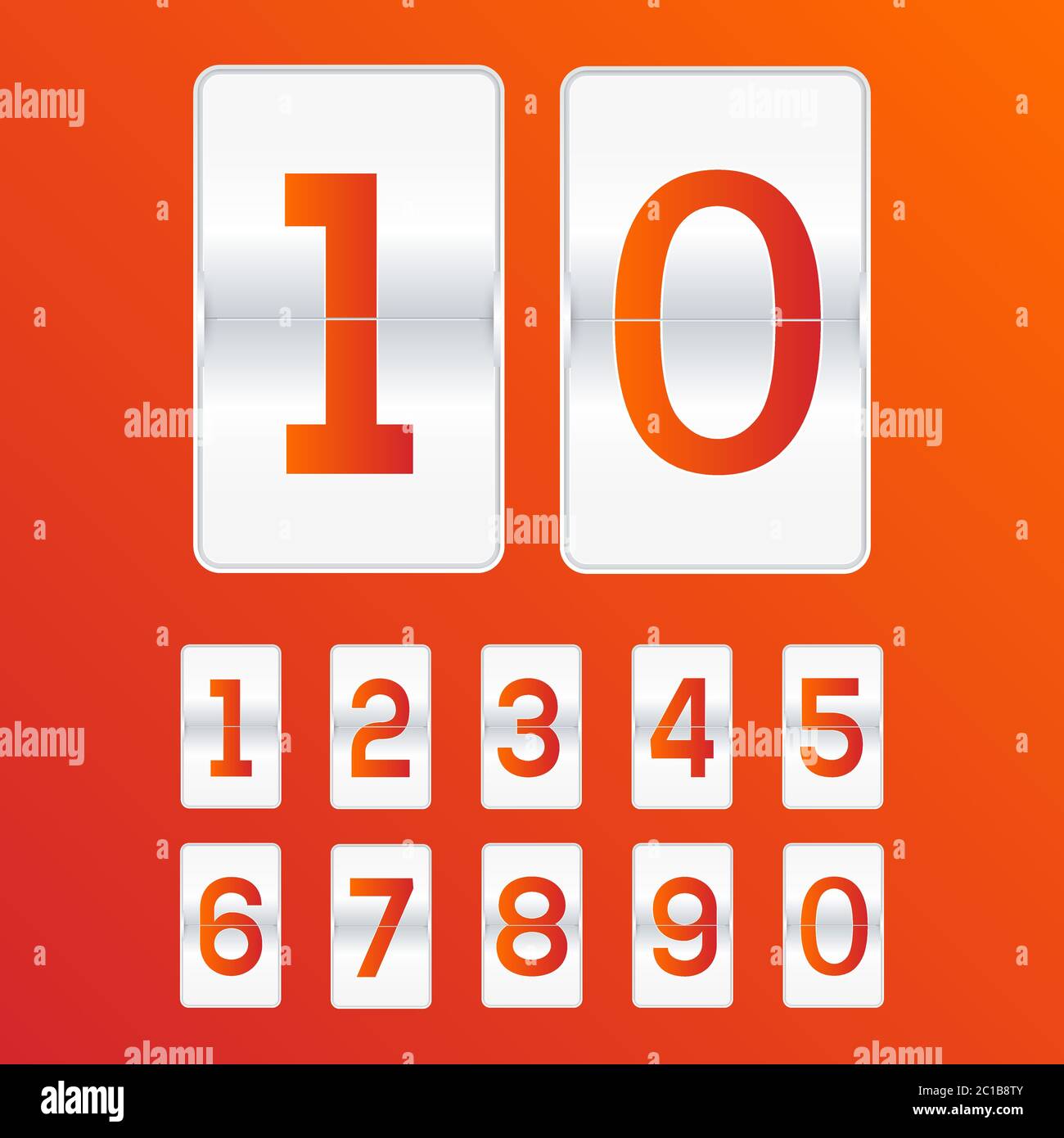 Countdown timer, white color mechanical scoreboard with different ...