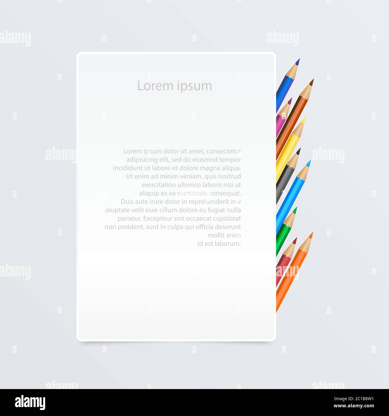 Creative Template with pencils ribbon banner Stock Vector Image & Art ...