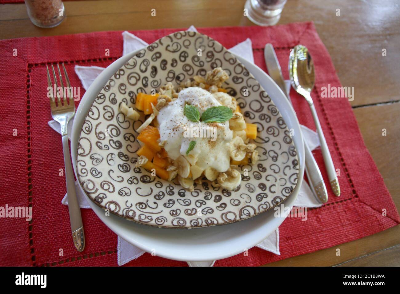 Breakfast setting during breakfast time at 293 On Komba Guest House ...