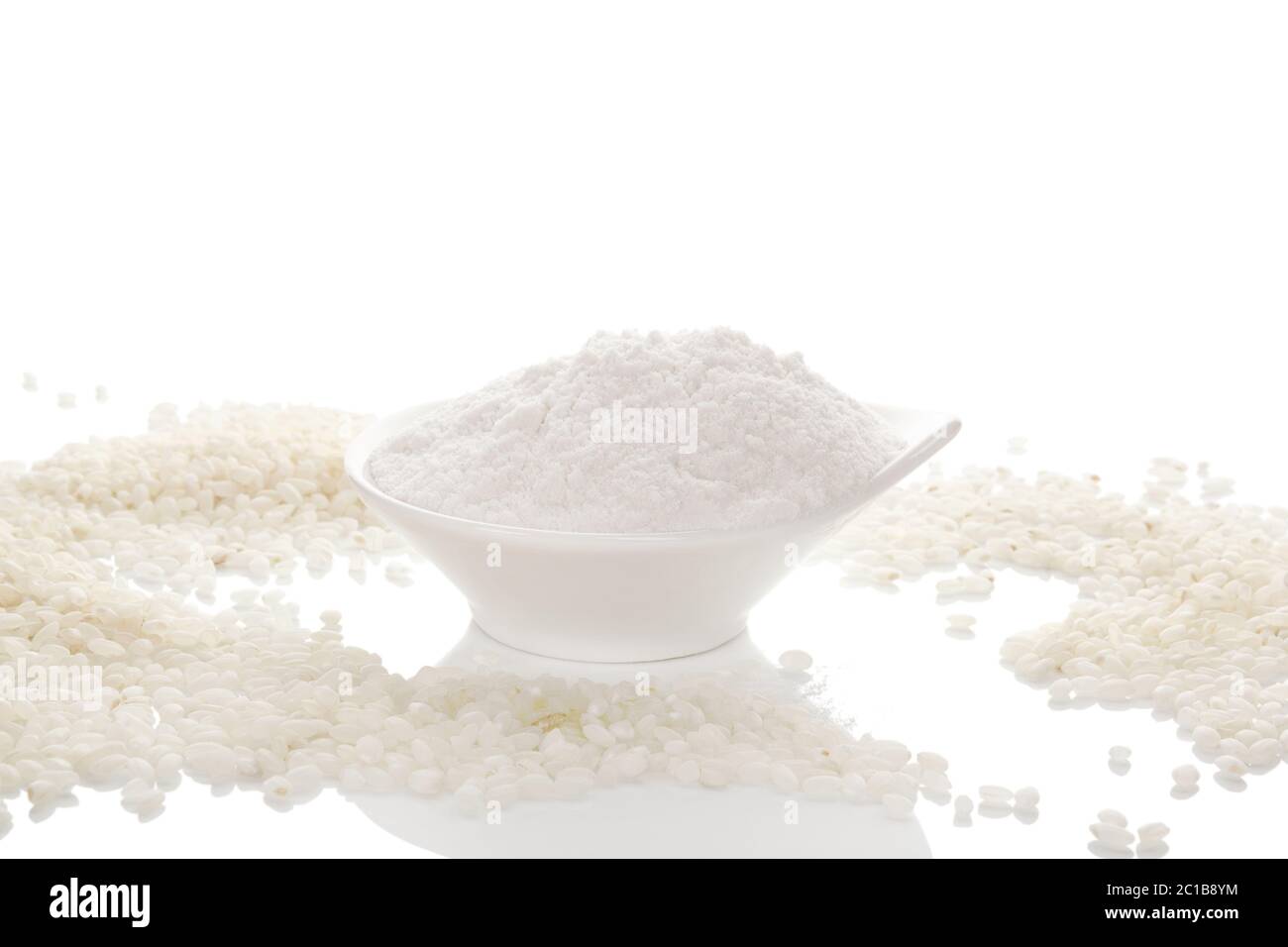 Healthy White rice flour Stock Photo - Alamy