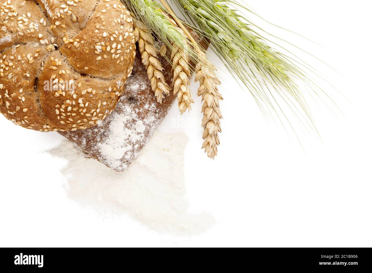 Wheat bread from above Stock Photo - Alamy
