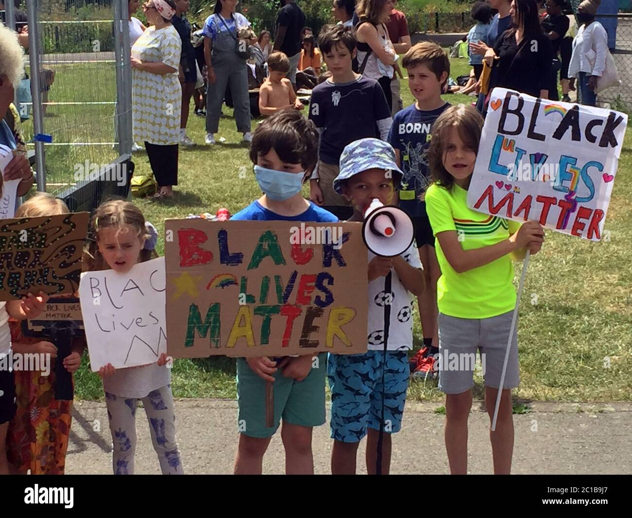 'Black Lives matter' children's protest, London, UK - 13/6/2020: 'Black ...