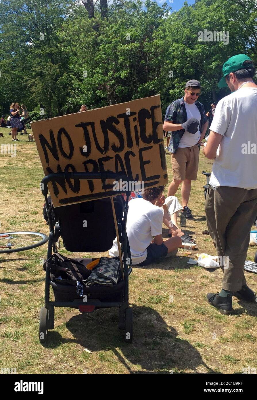 'Black Lives matter' children's protest, London, UK - 13/6/2020: 'Black ...