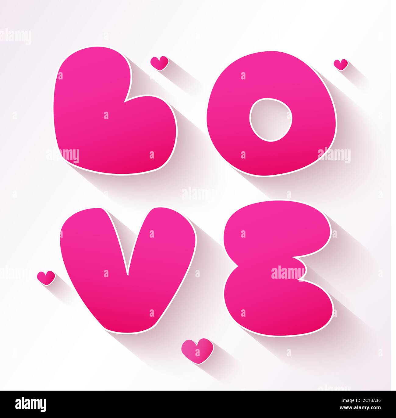 Love sign with hearts / vector illustration Stock Vector Image & Art ...