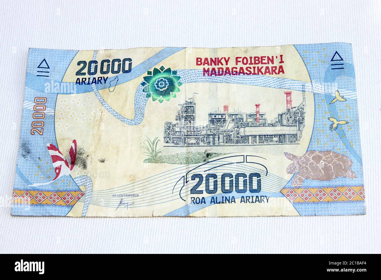Madagascan currency note of 20000 Ariarys, Madagascar Stock Photo - Alamy