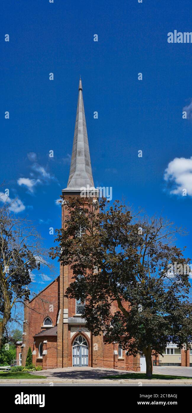 Century Homes and Churches in historical Alliston, Ontario, Canada ...