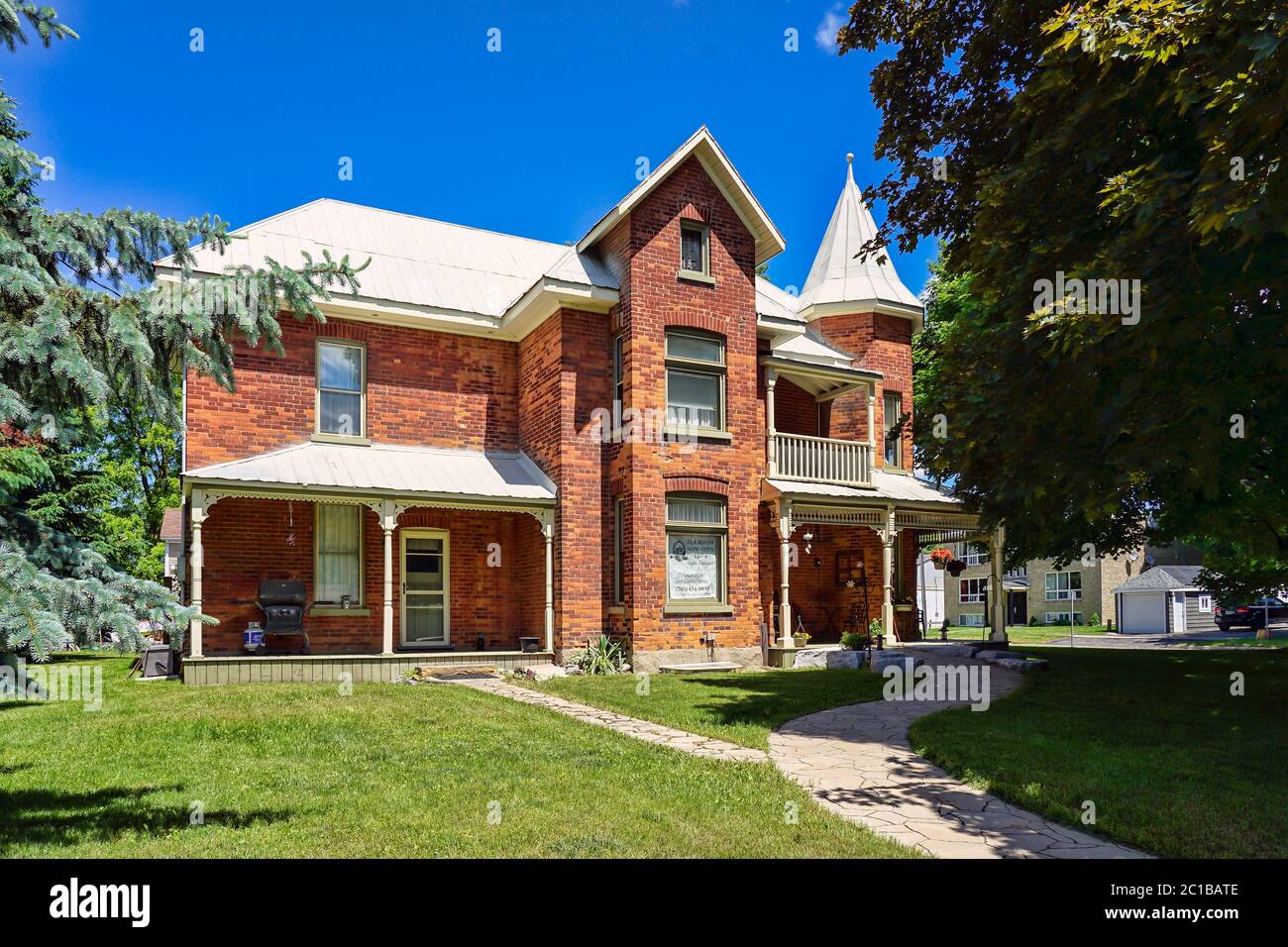 Century Homes and Churches in historical Alliston, Ontario, Canada ...