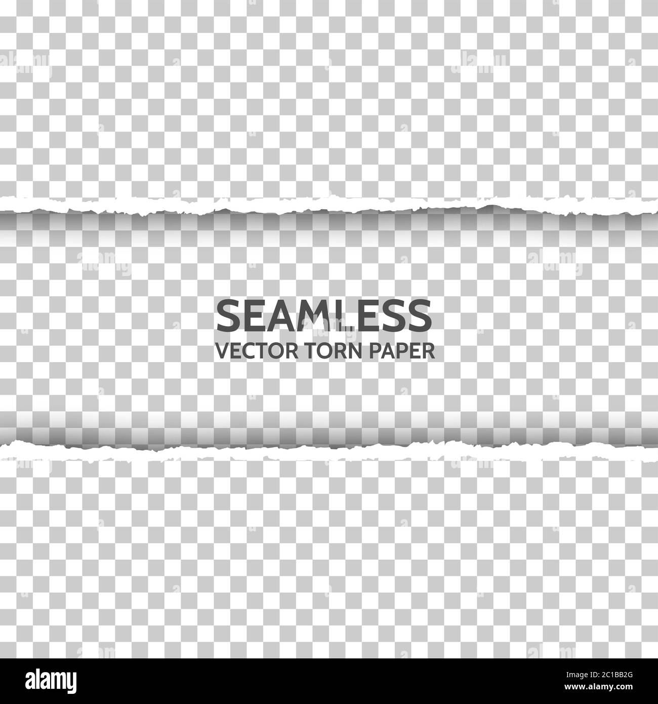 Vector seamless torn paper on transparent background. Isolated ripped ...