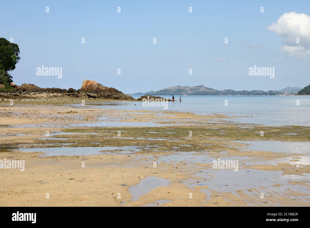 View of Nosy Be Island from Nosy Komba Island in Ampangorinana Vilage ...