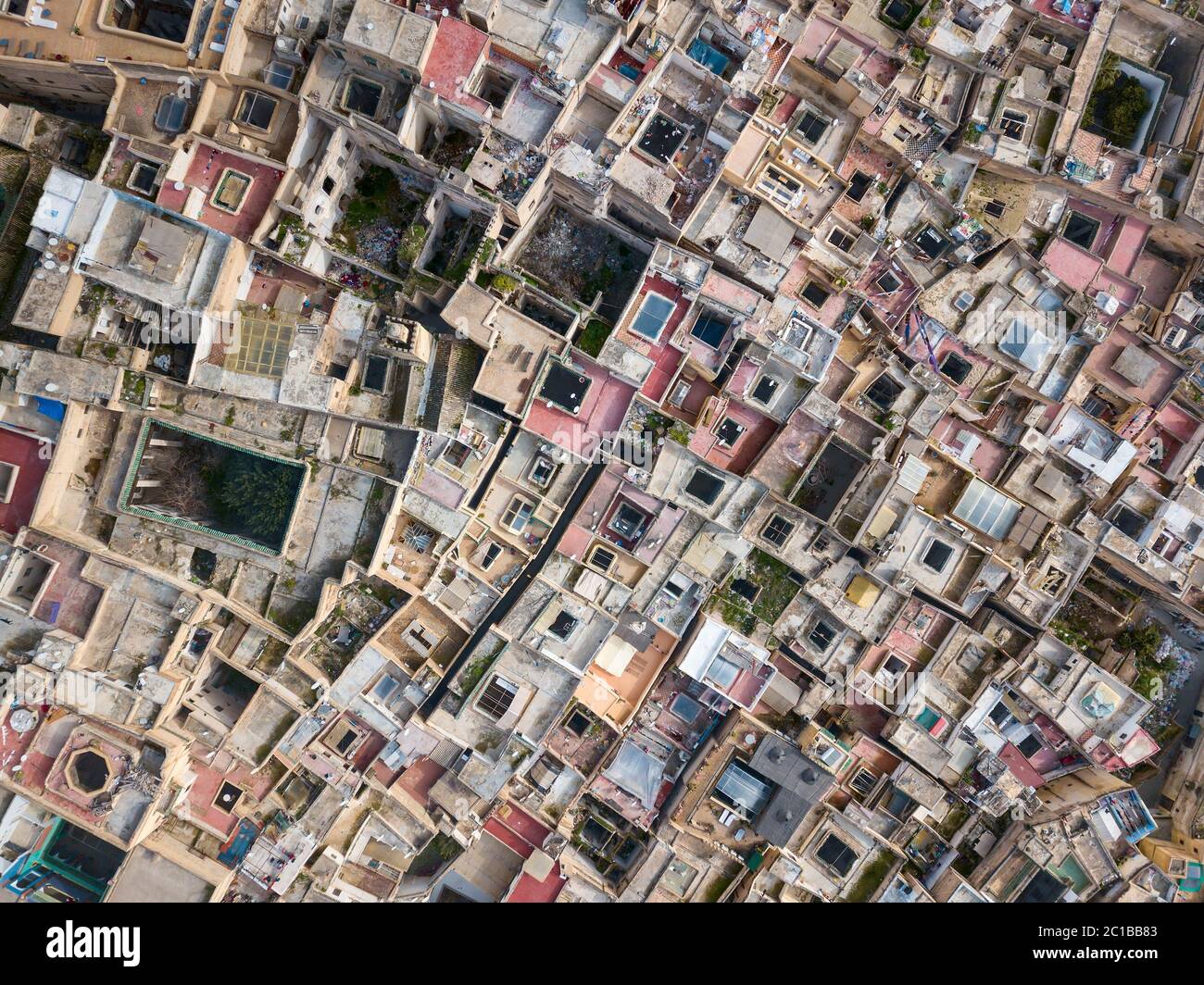 Medina in fes aerial top view hi-res stock photography and images - Alamy