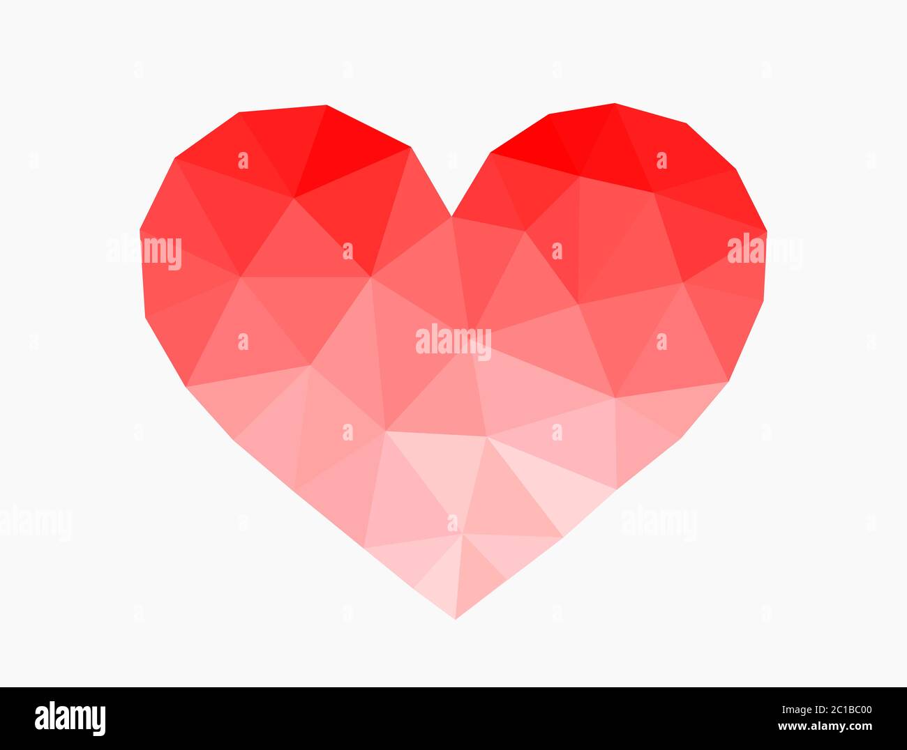 Low poly heart icon. Vector illustration Stock Vector Image & Art - Alamy