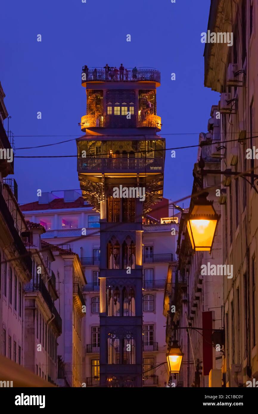 The Santa Justa Lift - Lisbon Portugal Stock Photo - Alamy