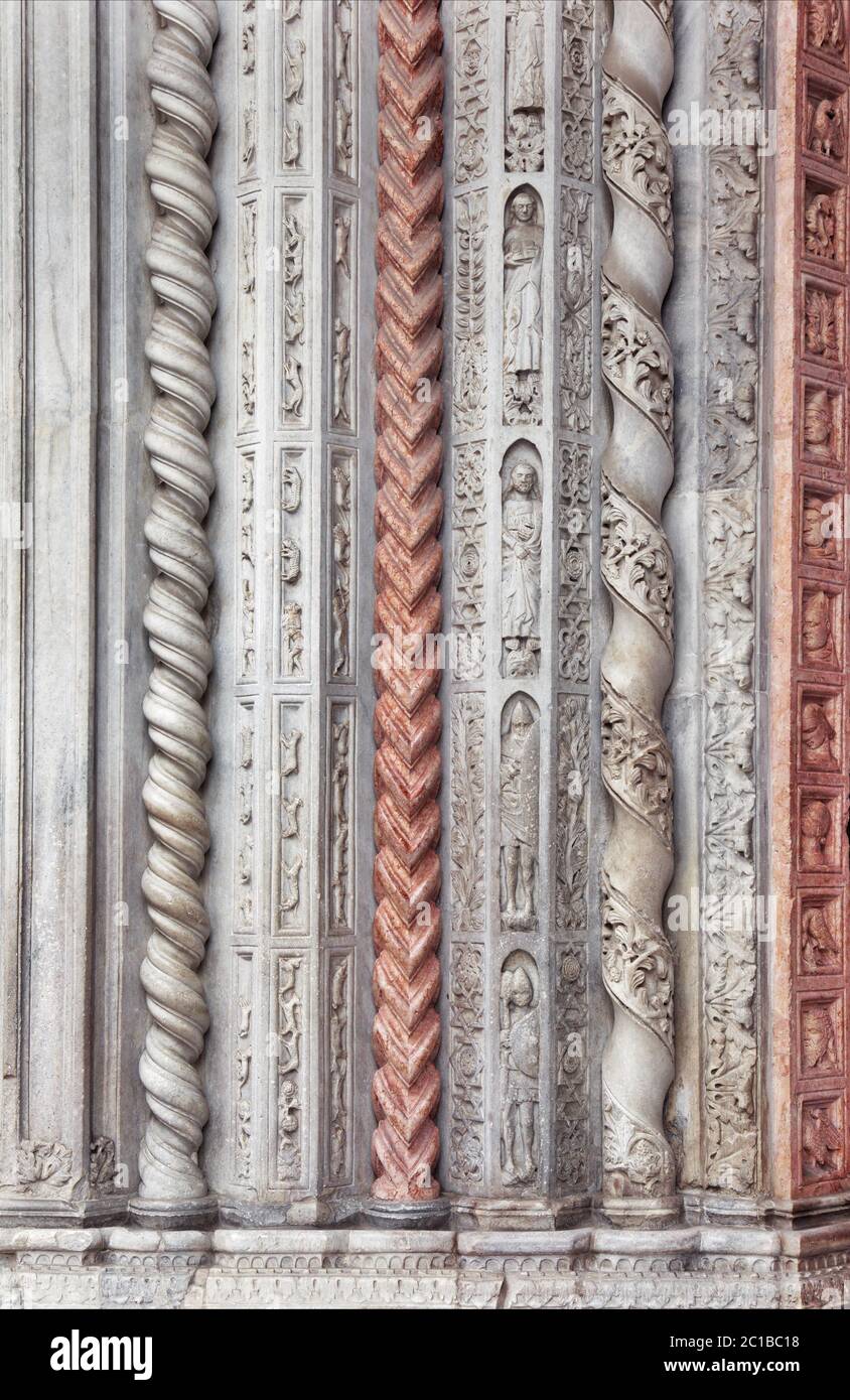 Romanesque style columns, background Stock Photo - Alamy