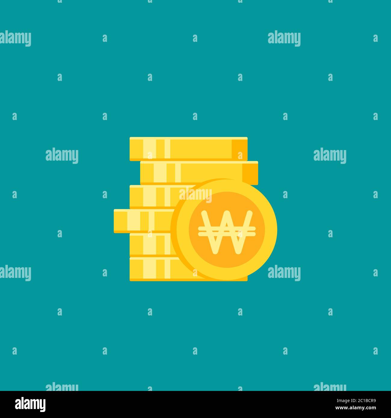 Korean coins Stock Vector Images - Alamy