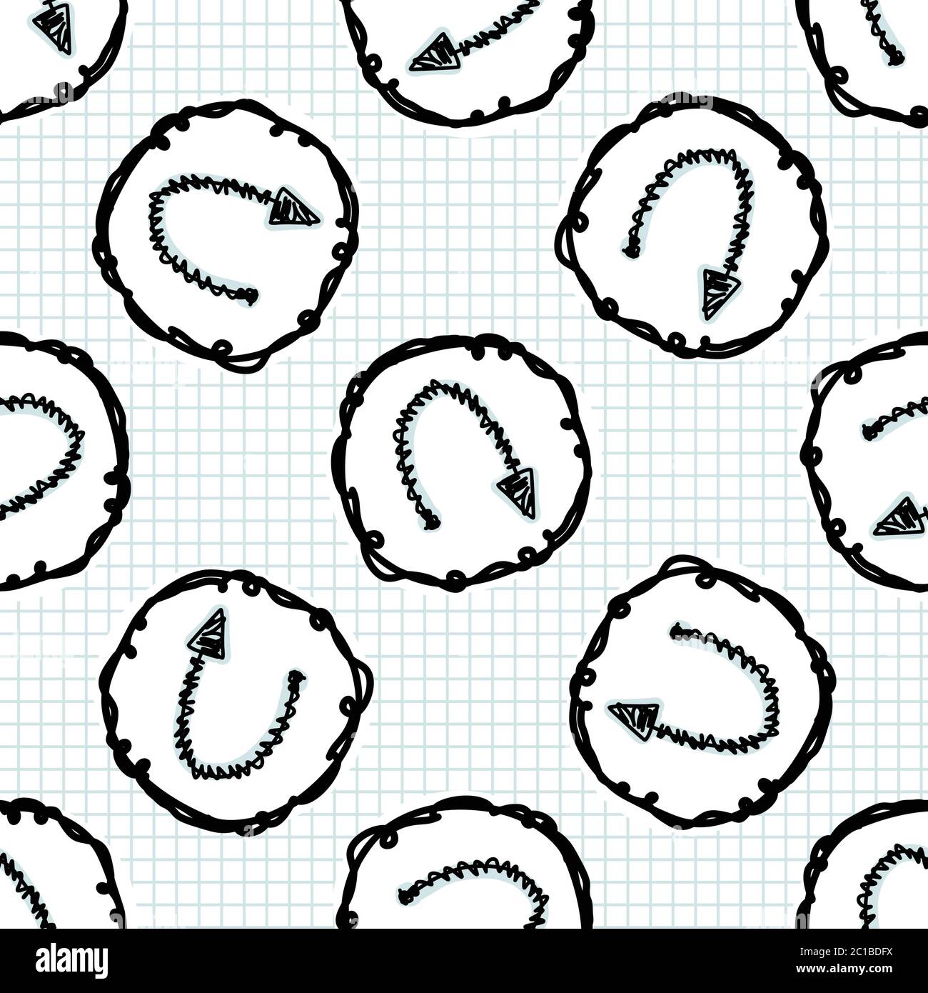 Seamless doodle arrow sketches vector pattern. Simple hand drawn narrow ...