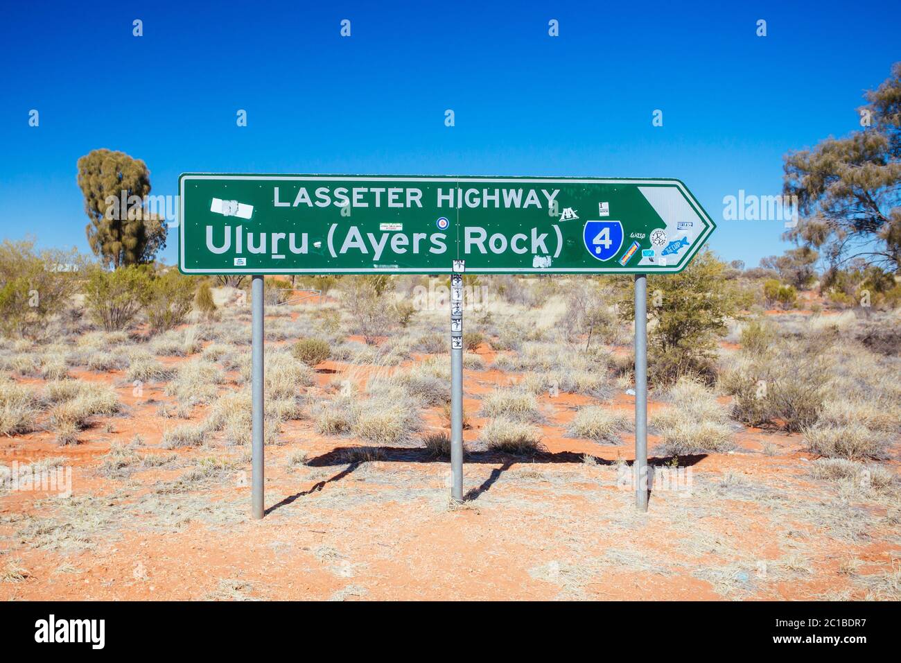 Uluru Road Sign in Outback Australia Stock Photo - Alamy