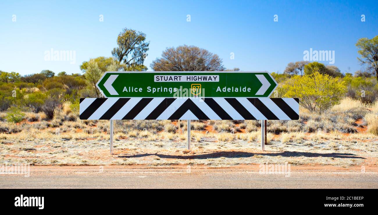 Uluru Road Sign in Outback Australia Stock Photo - Alamy