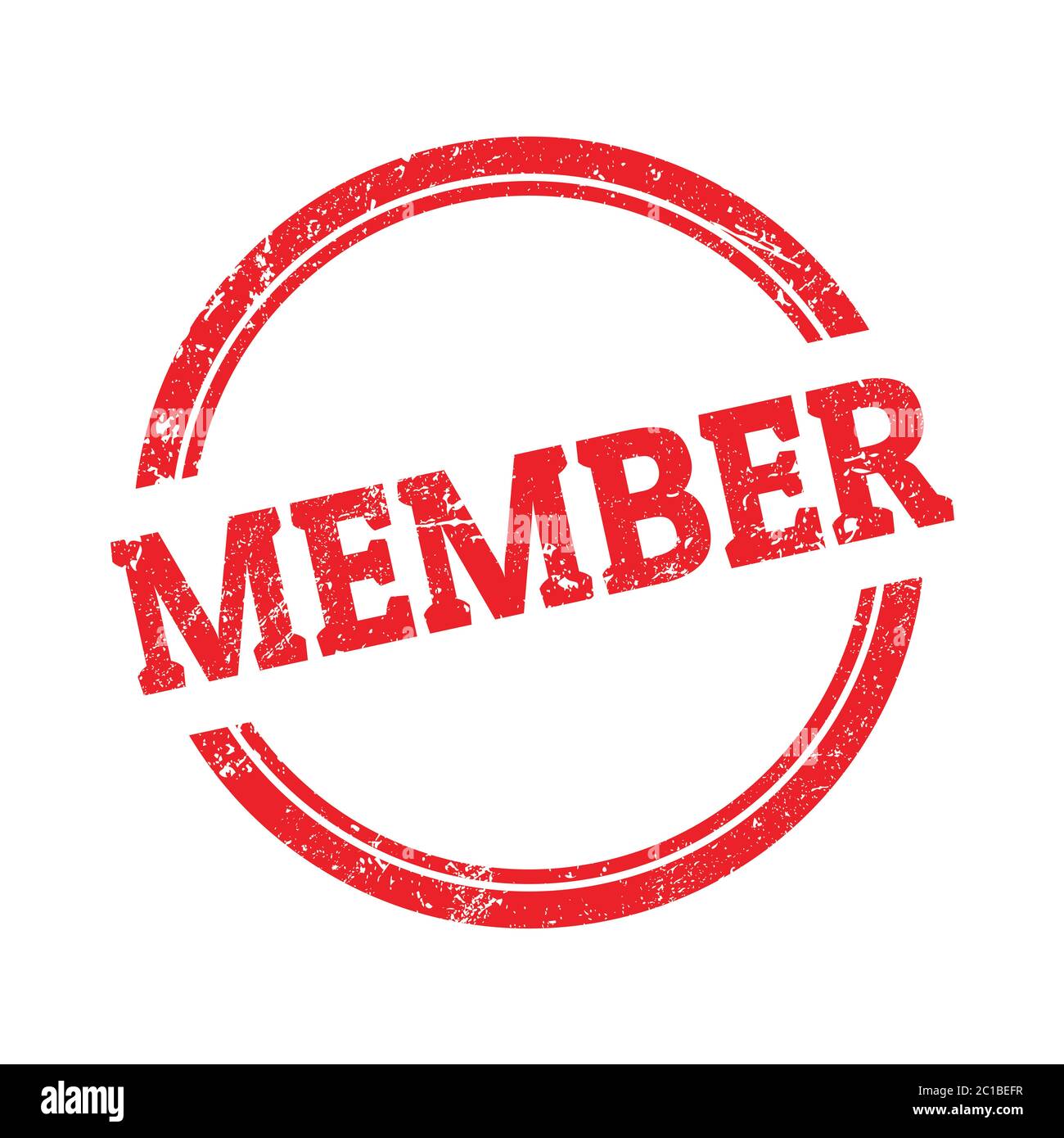MEMBER red round grungy stamp Stock Photo - Alamy