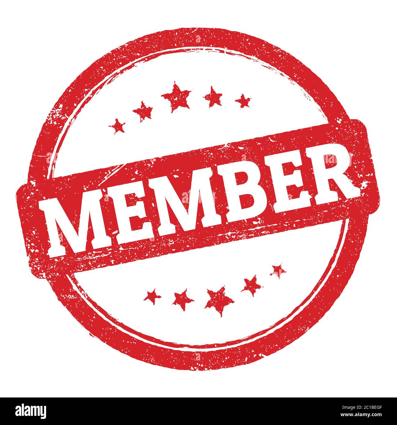MEMBER red round grungy stamp Stock Photo - Alamy