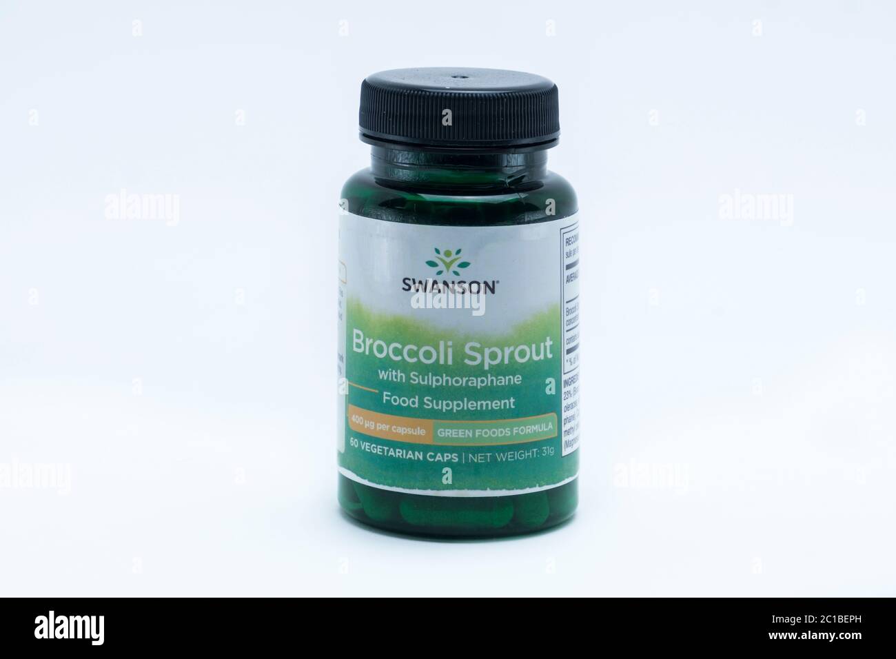 A bottle of Broccoli Sprout extract with Sulphoraphane Stock Photo - Alamy