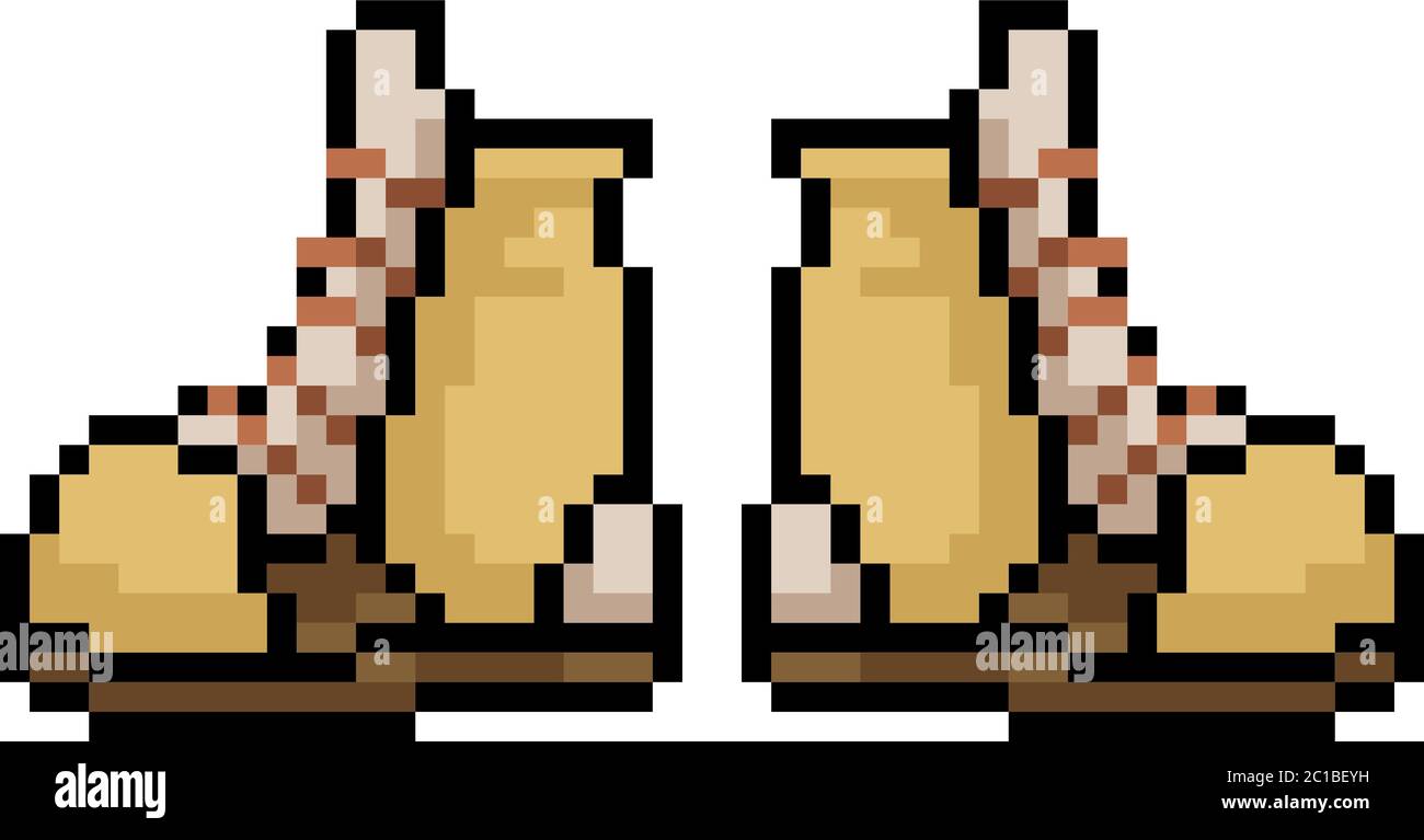 Pixel art foot Cut Out Stock Images & Pictures - Alamy