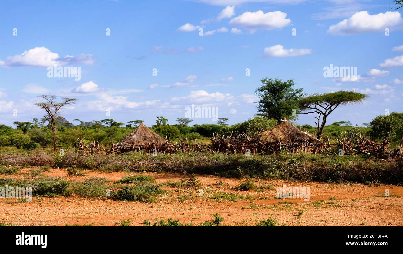 Landscape of the Village of Hamar tribe, Ethiopia Stock Photo - Alamy