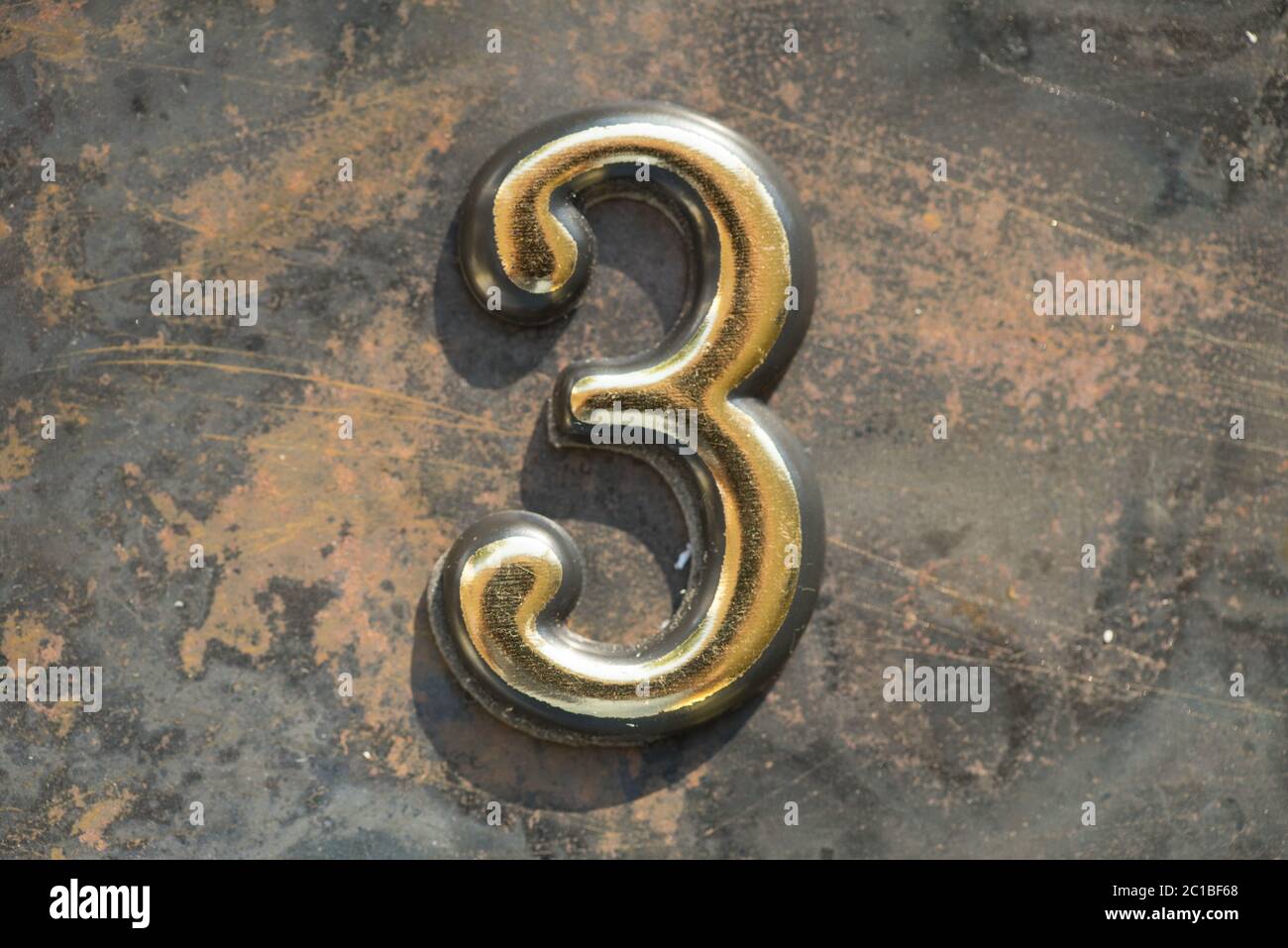 Number 3 Three Lettering Stock Photo - Alamy