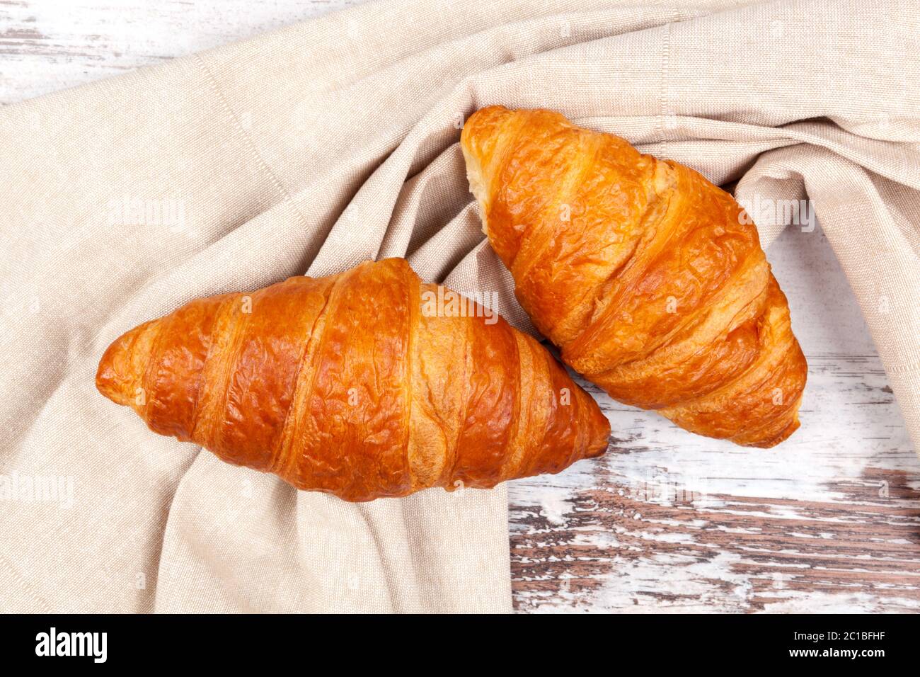 Delicious french croissants Stock Photo - Alamy