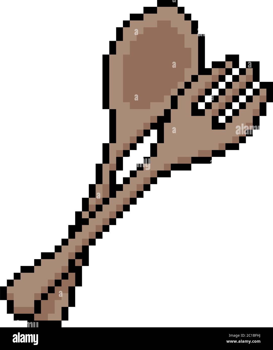 Pixel Spoon Fork Spoon Pixel Art Stock Vector (Royalty Free)